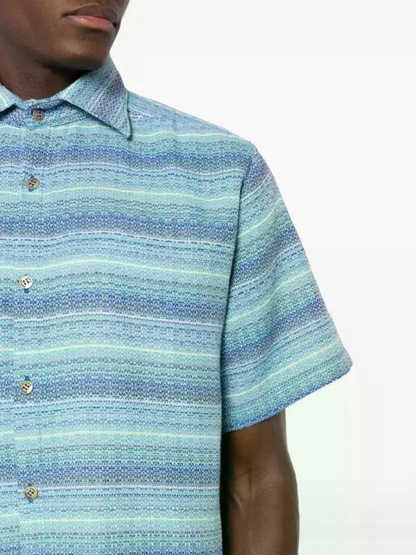 AMIR SLAMA Logo-engraved Jacquard Shirt