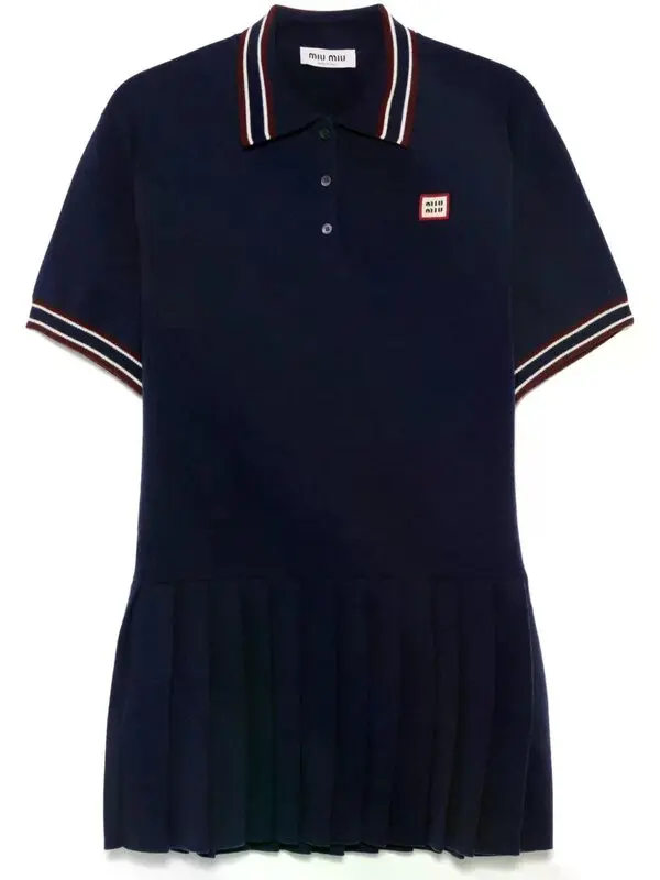 Miu Miu Logo-patch Mini Dress