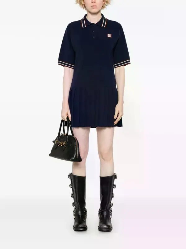 Miu Miu Logo-patch Mini Dress