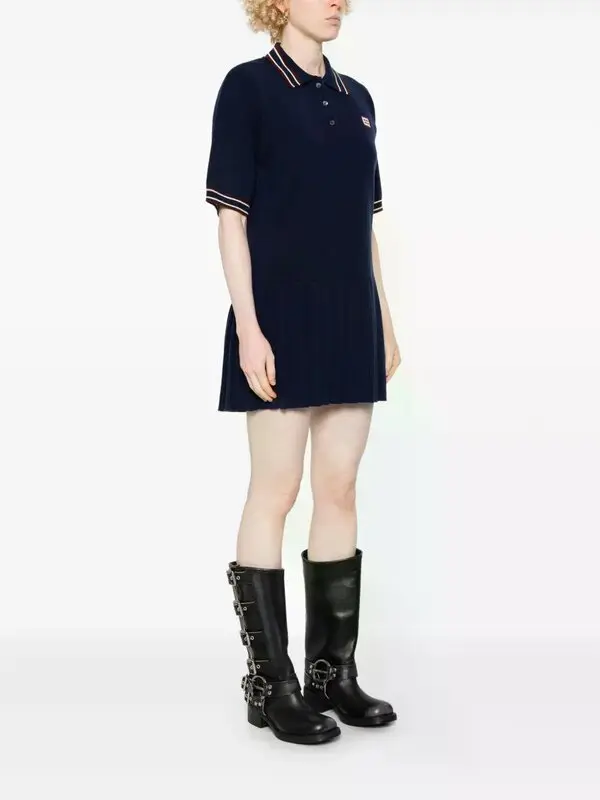 Miu Miu Logo-patch Mini Dress