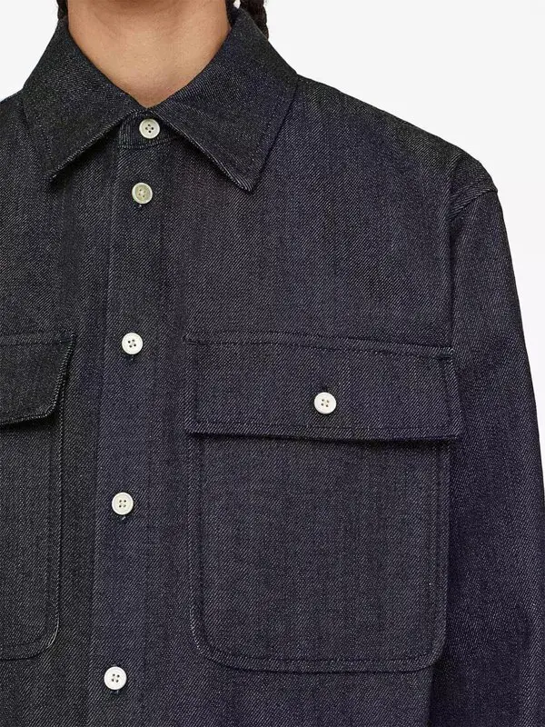 JIL SANDER Spread-collar Denim Shirt