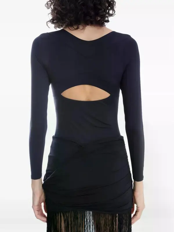 AMIR SLAMA Square Neck Long Sleeve Top