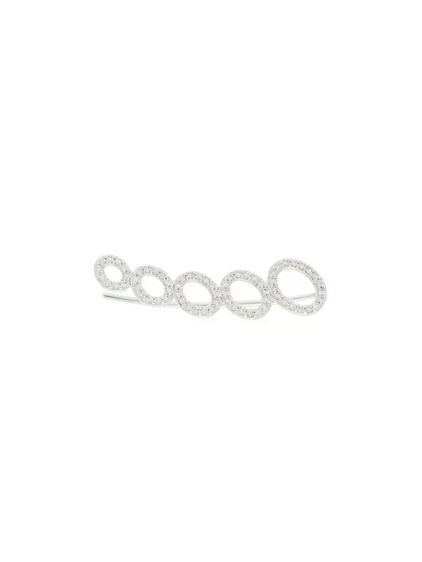 ALINKA 18kt White Gold Cloud Diamond Right Ear Cuff - Silver