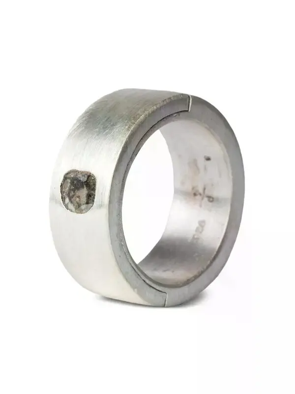 PARTS OF FOUR Sistema Diamond-slab Ring - Silver