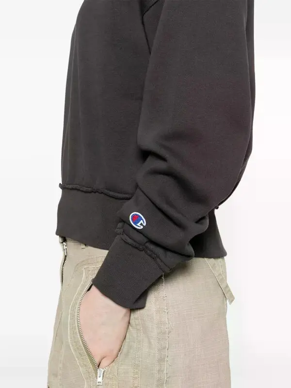 Champion Dark Cotton Blend Jersey Sweatshirt