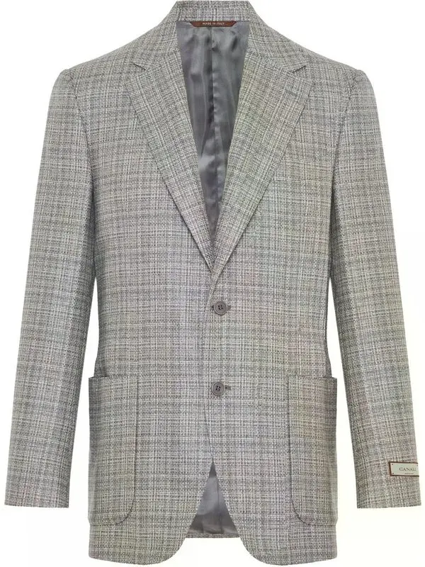 Canali Checked Blazer - Grey