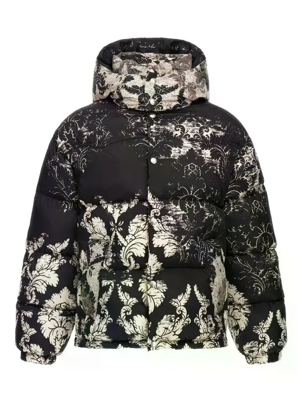 Roberto Cavalli Broccato-print Puffer Jacket
