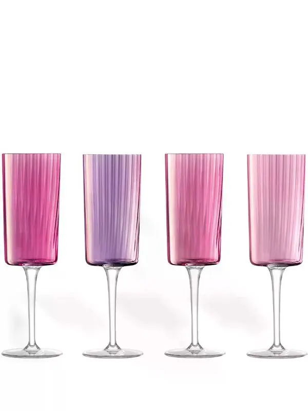 LSA INTERNATIONAL Gems Champagne Flutes - Pink