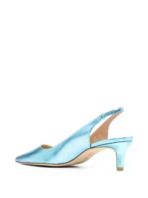 STUART WEITZMAN Metallic-effect Pointed Pumps - Blue