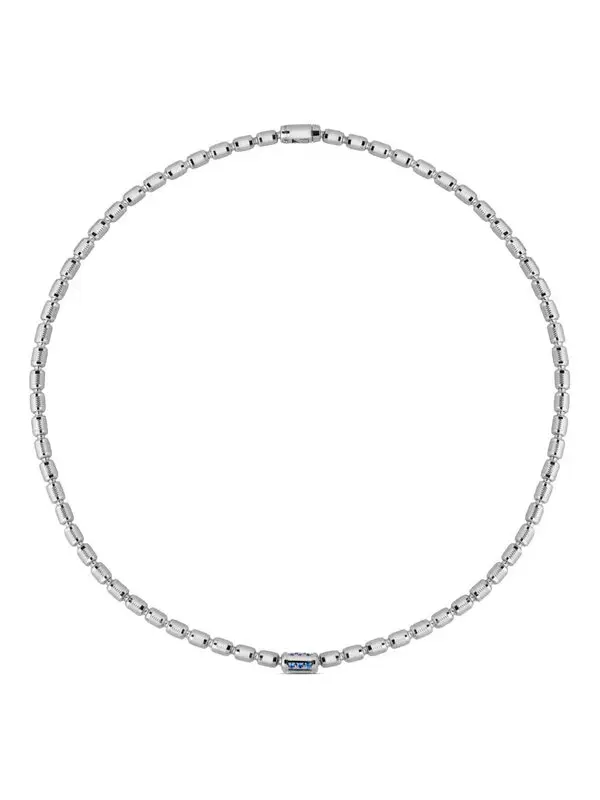 OFFICINA BERNARDI Lumen Sapphire And Diamond Necklace - Silver