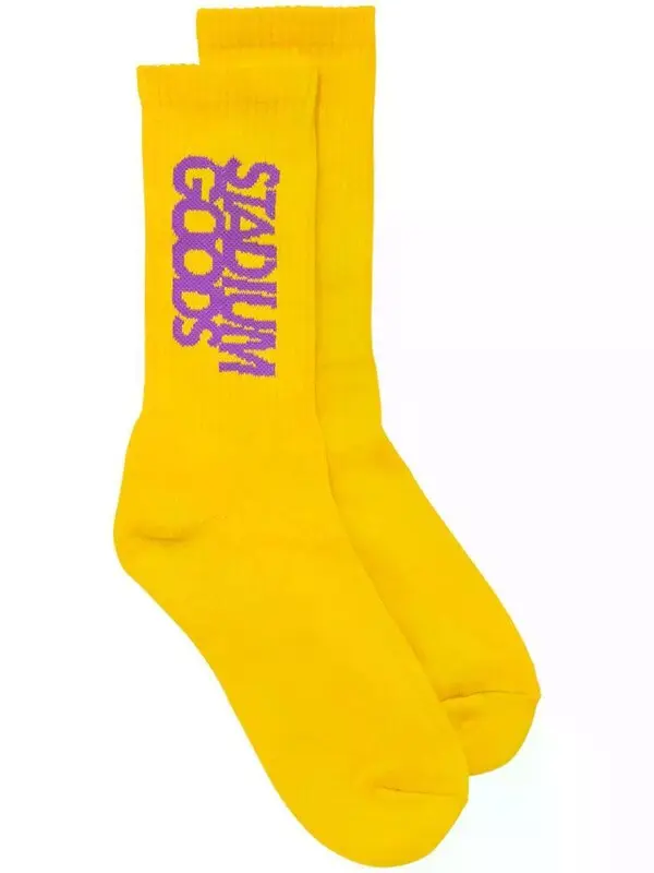STADIUM GOODS Logo Showtime Crew Socks - Yellow