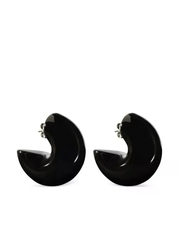 COURREGES Infinity Hoop Earrings - Black