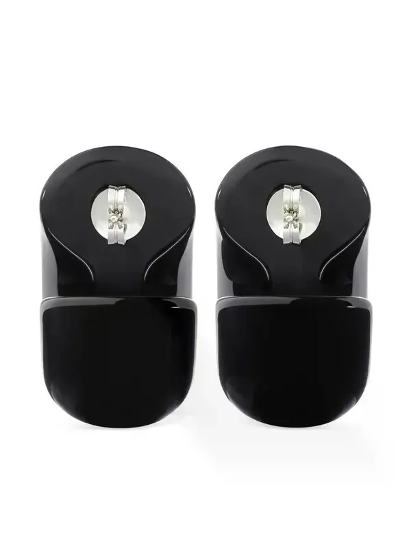 COURREGES Infinity Hoop Earrings - Black