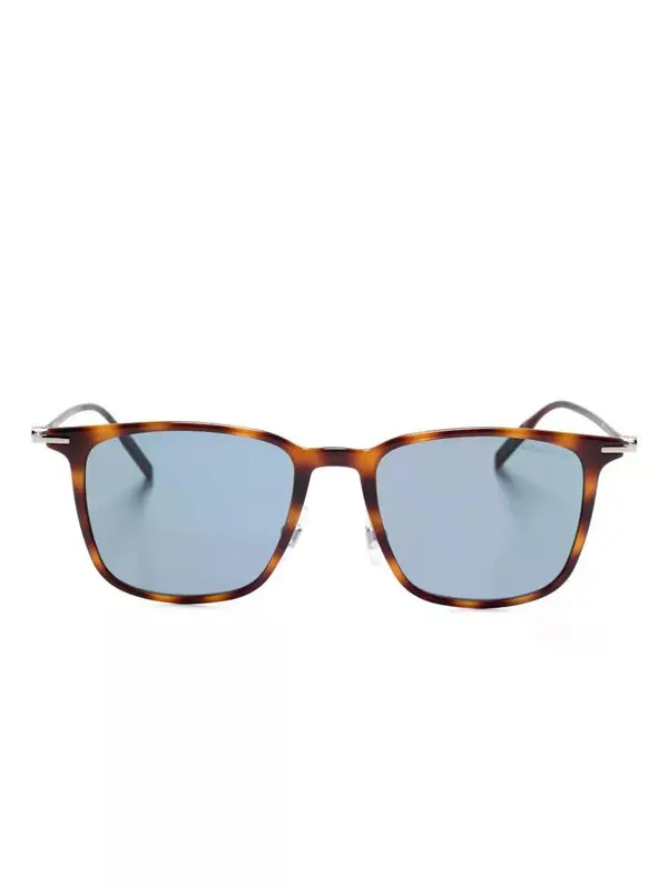 Montblanc Tortoiseshell-effect Sunglasses - Brown
