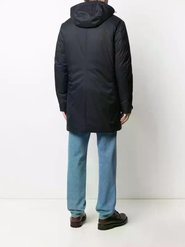 MOORER Zip-up Hooded Down Jacket