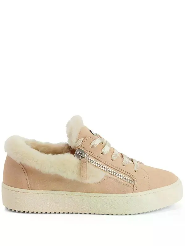 GIUSEPPE ZANOTTI Gail Ice Shearling Sneakers - Neutrals
