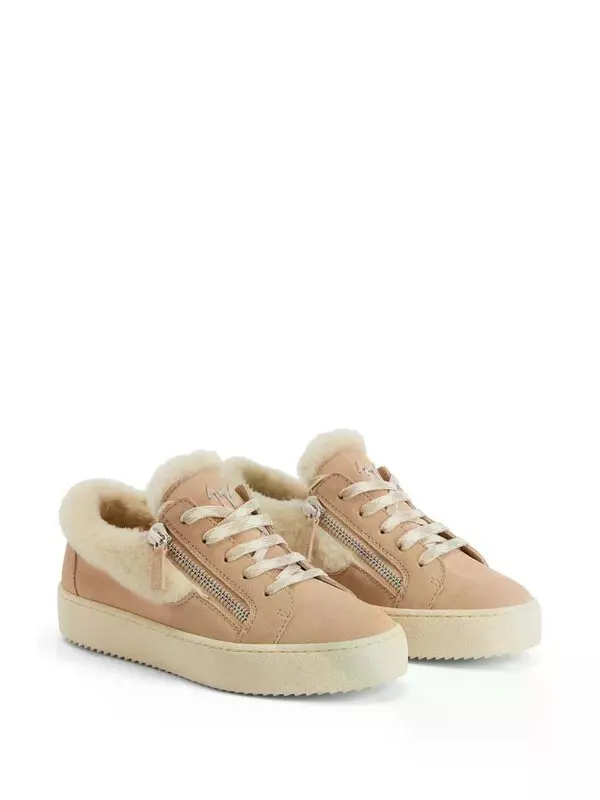GIUSEPPE ZANOTTI Gail Ice Shearling Sneakers - Neutrals