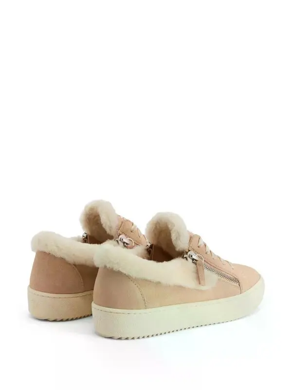 GIUSEPPE ZANOTTI Gail Ice Shearling Sneakers - Neutrals