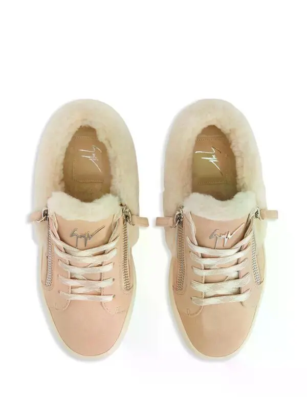 GIUSEPPE ZANOTTI Gail Ice Shearling Sneakers - Neutrals