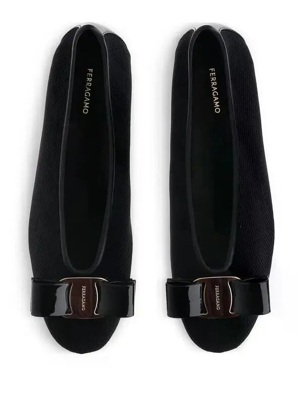 FERRAGAMO Vara Bow Ballet Flats - Black
