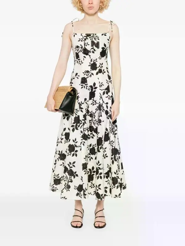 SELF-PORTRAIT Floral-print Midi Dress