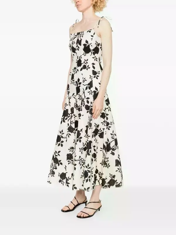 SELF-PORTRAIT Floral-print Midi Dress