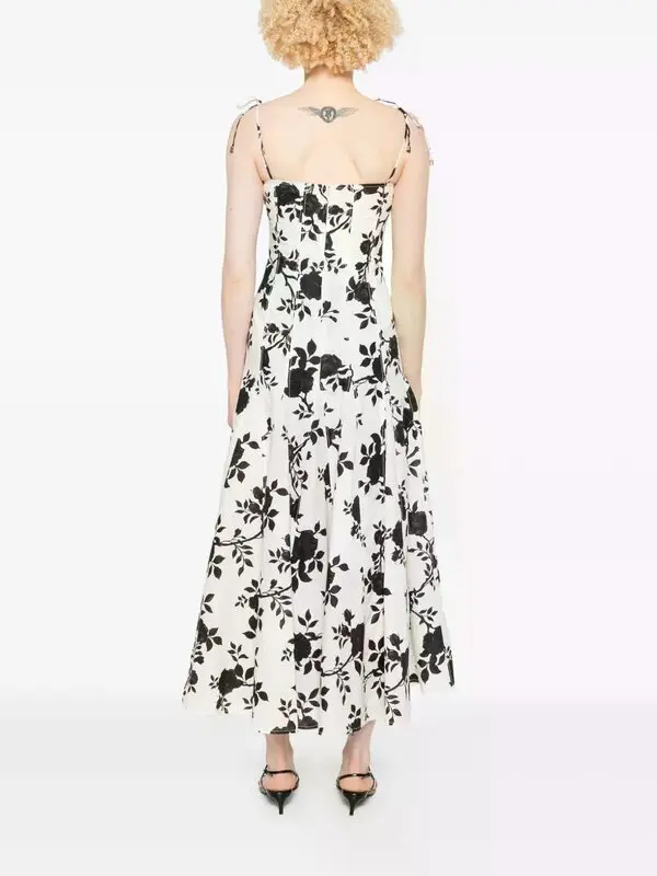 SELF-PORTRAIT Floral-print Midi Dress
