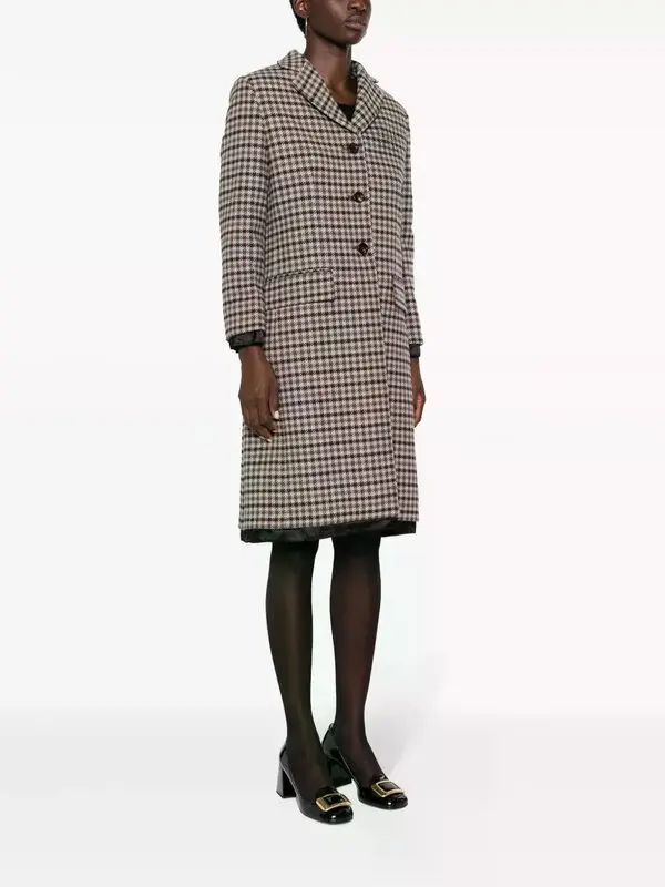 Miu Miu Houndstooth Virgin Wool Coat