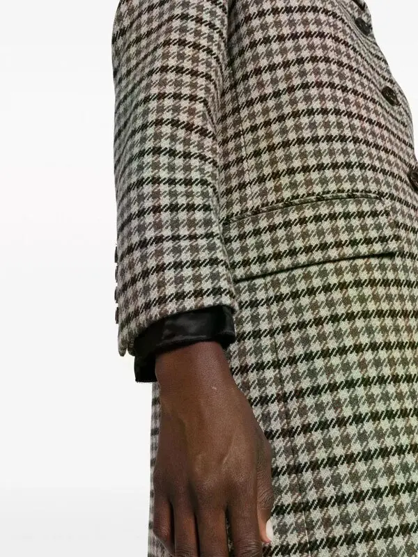 Miu Miu Houndstooth Virgin Wool Coat