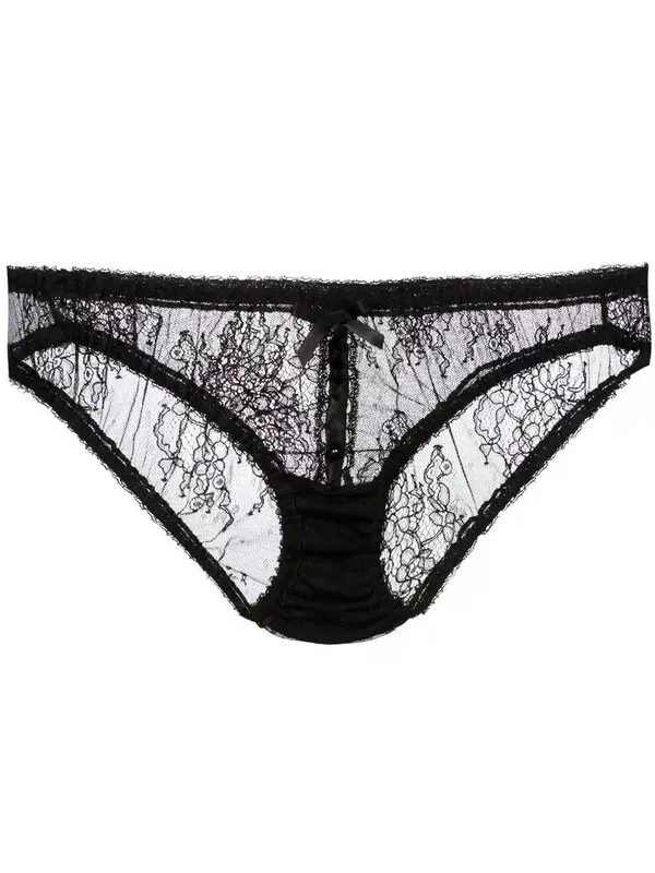 FOLIES BY RENAUD Carla Noir Ribbon Briefs - Black