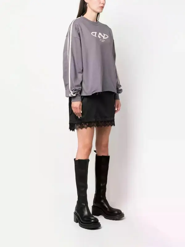 Gcds Layered Lace-trim Dress