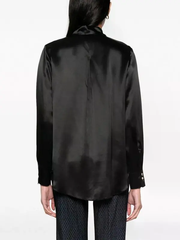 FORTE_FORTE Satin-finish Long-sleeve Shirt