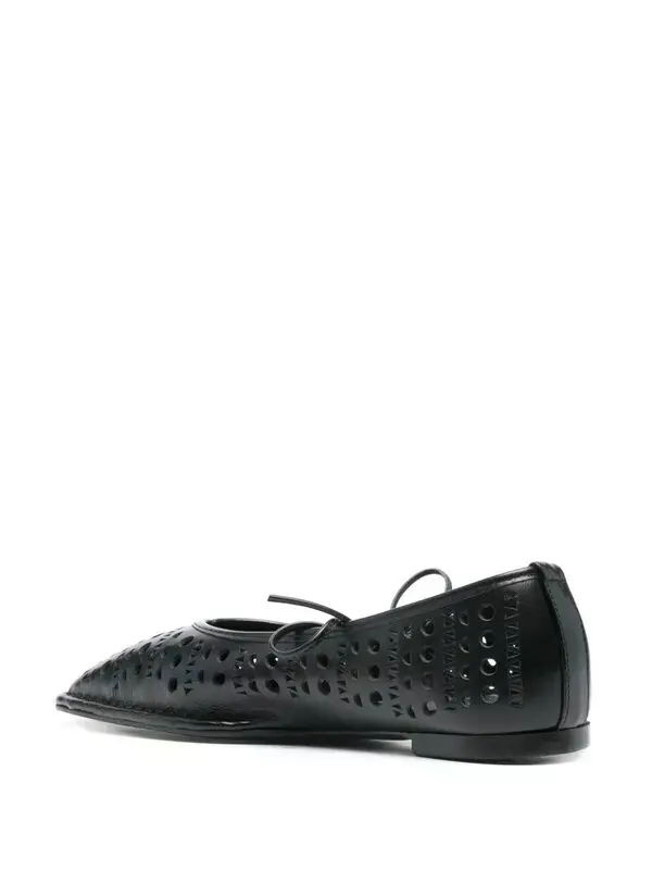 ALOHAS Sway Slit Ballerina Flats - Black