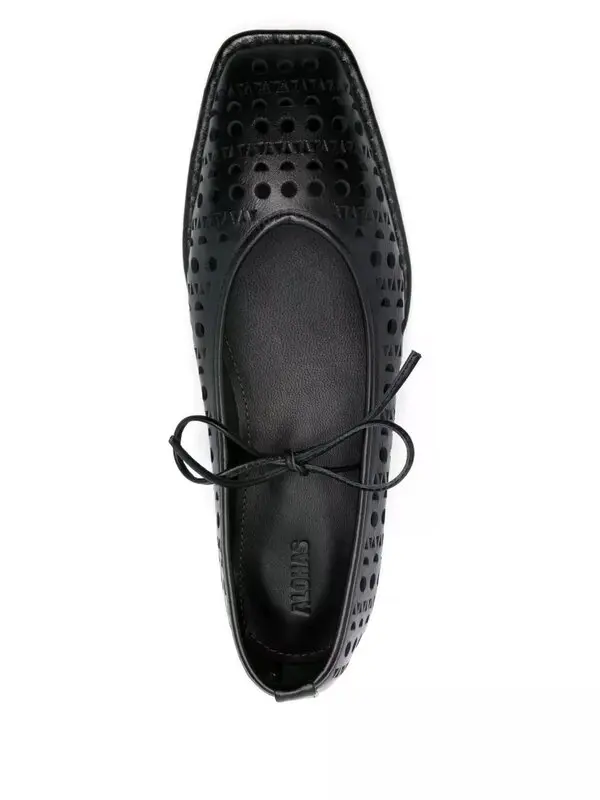 ALOHAS Sway Slit Ballerina Flats - Black