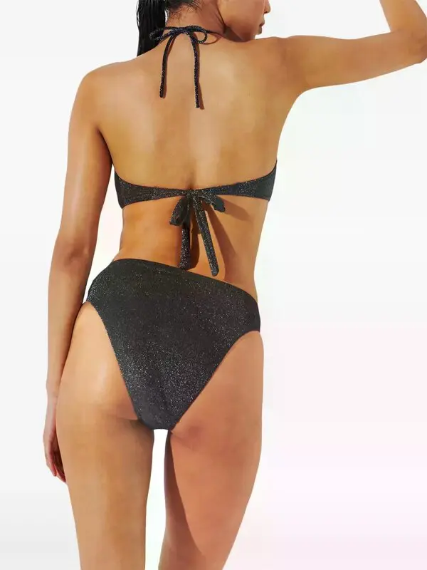 Karl Lagerfeld Halter Bikini Top - Black