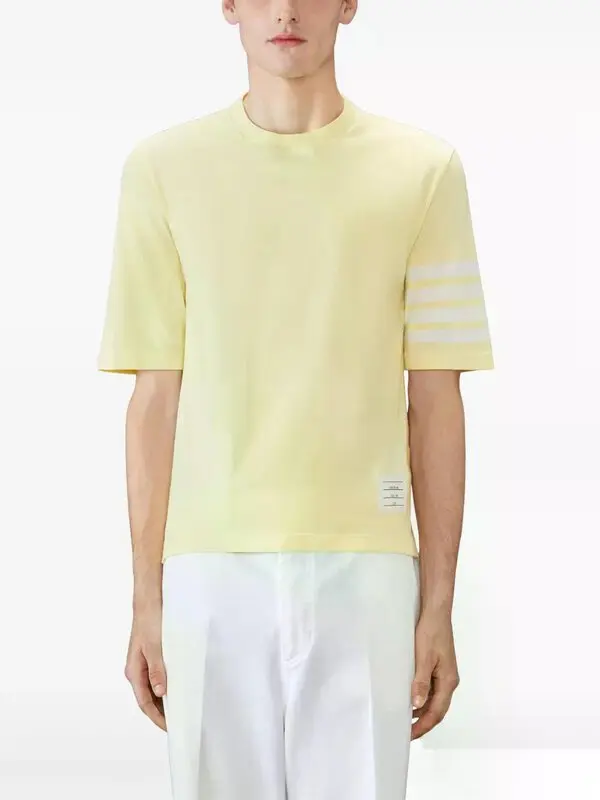 Thom Browne 4-bar Short-sleeve T-shirt - Yellow