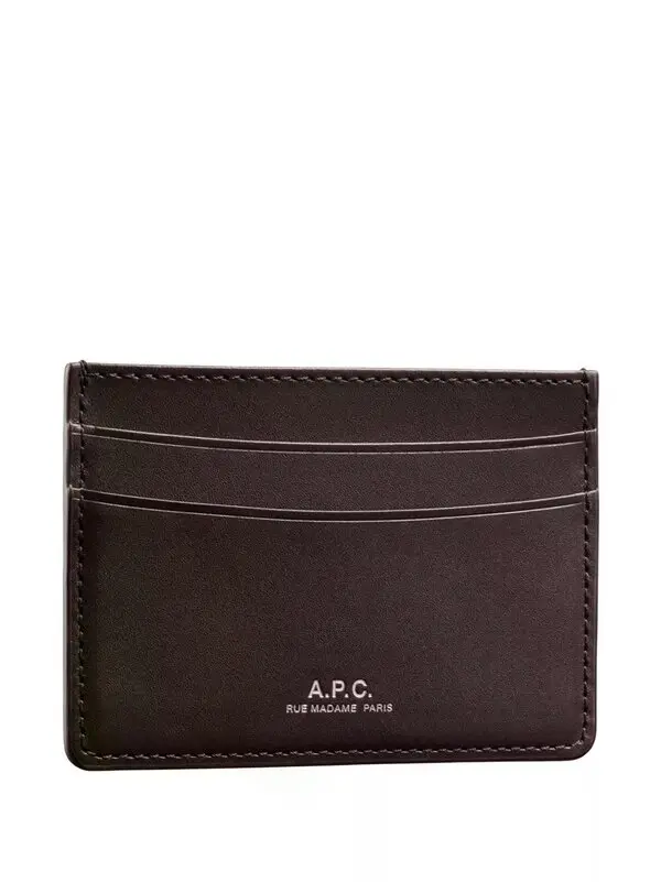 A.p.c. Leather Cardholder - Brown