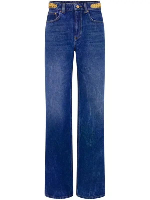 Rabanne Boyfriend Jeans With Charm Detail - Blue