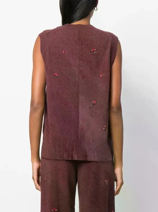 BARRIE Floral-embroidered Cashmere Jumper
