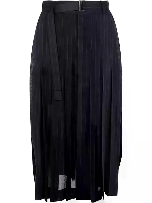 Sacai Pinstriped Midi Skirt