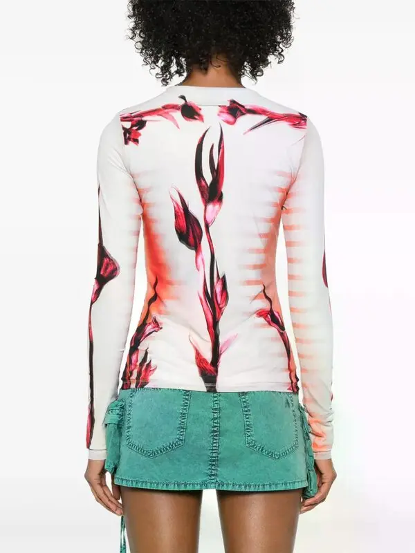 JEAN PAUL GAULTIER Double-layered Printed Top - Neutrals