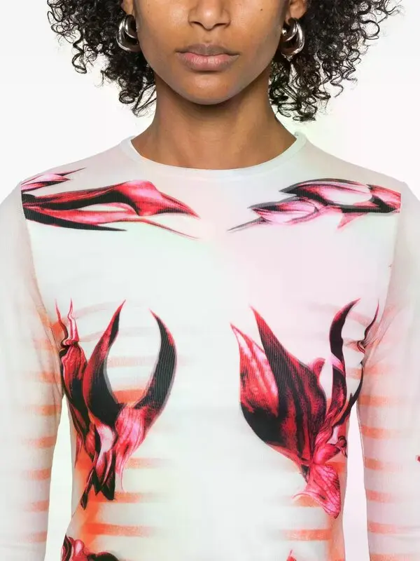 JEAN PAUL GAULTIER Double-layered Printed Top - Neutrals