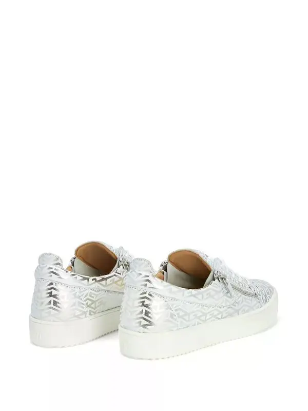 GIUSEPPE ZANOTTI Gail Monogram Sneakers - Silver