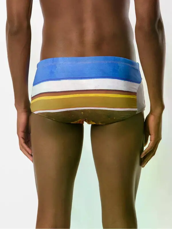 AMIR SLAMA Eco Striped Swimming Trunks