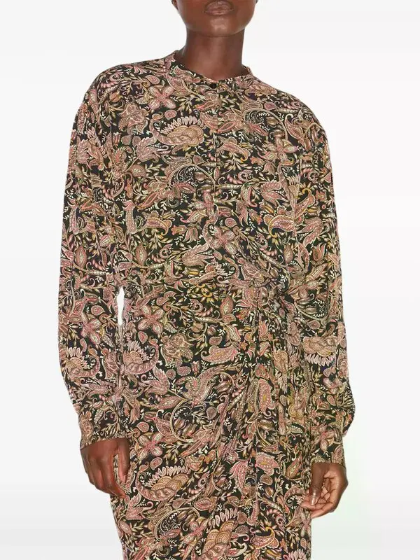 MARANT ETOILE Catchell Floral Print Shirt - Black