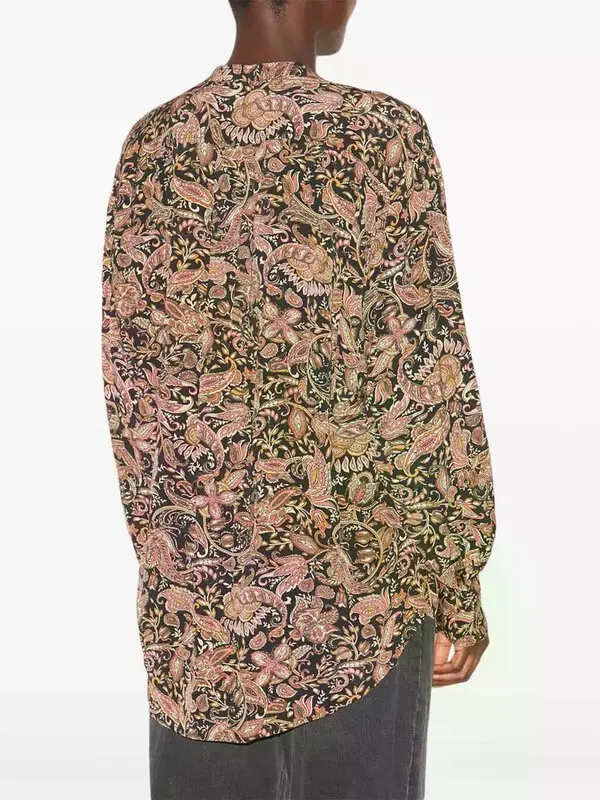 MARANT ETOILE Catchell Floral Print Shirt - Black