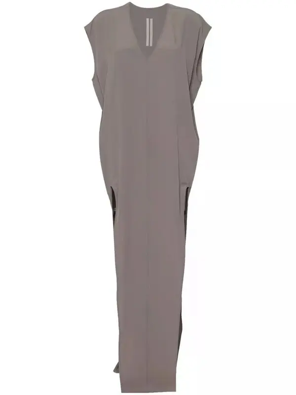 Rick Owens V-neck Crepe Maxi Dress