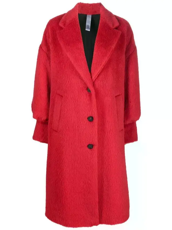 HEVO Alpaca Wool-blend Button-up Coat