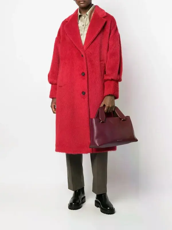 HEVO Alpaca Wool-blend Button-up Coat