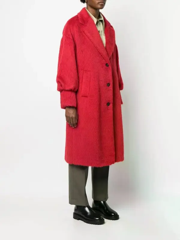 HEVO Alpaca Wool-blend Button-up Coat